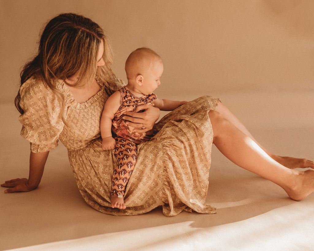 Mystic Mandala Shirred Midi Dress – Chasing Rivers