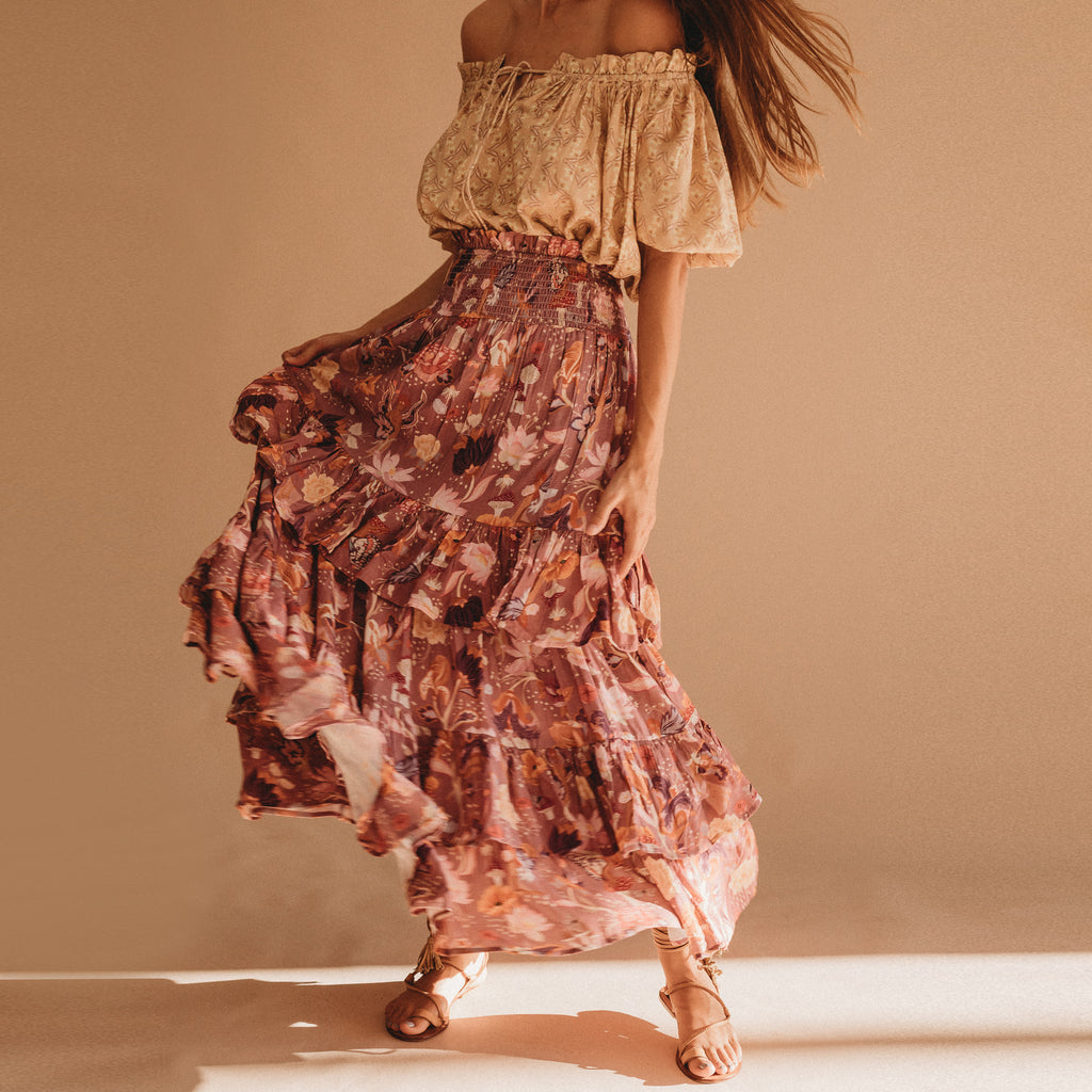 Aura Amethyst Maxi Skirt – Chasing Rivers