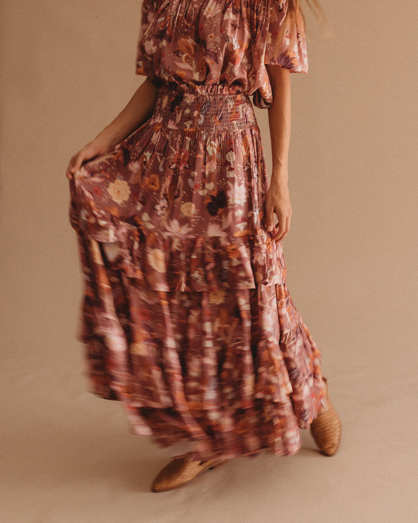 Aura Amethyst Maxi Skirt – Chasing Rivers